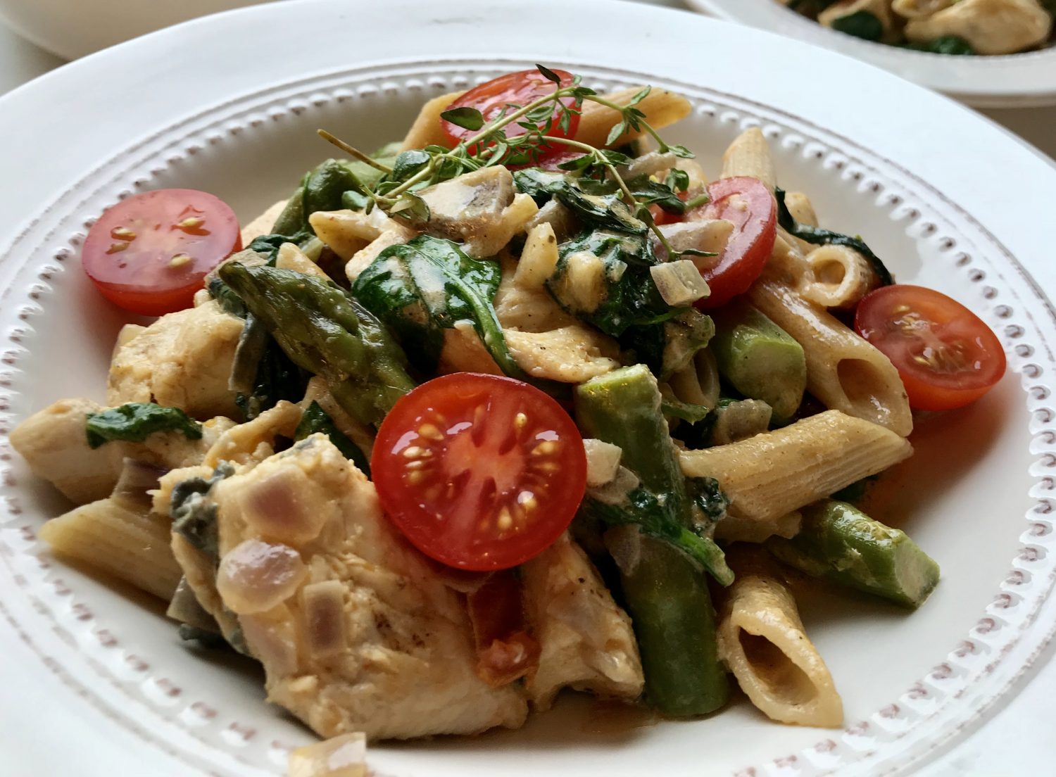 Pasta med kylling i creamy blue cheese saus – Henriettes matblogg