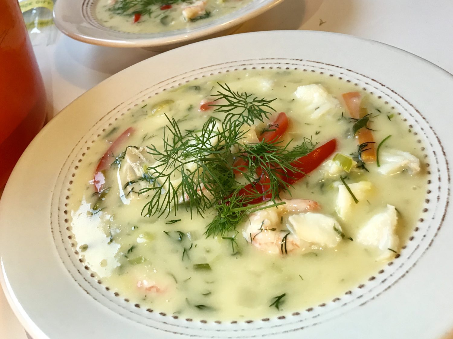 Kremet fiskesuppe med reker – Henriettes matblogg