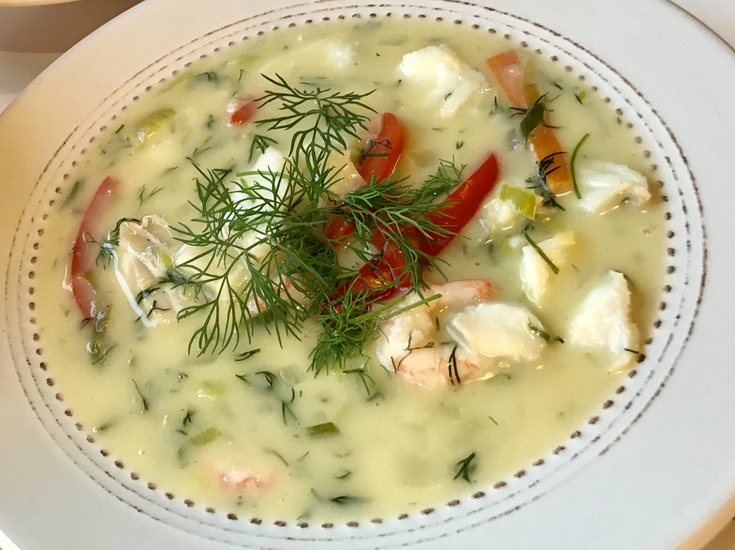 Kremet fiskesuppe med reker – Henriettes matblogg
